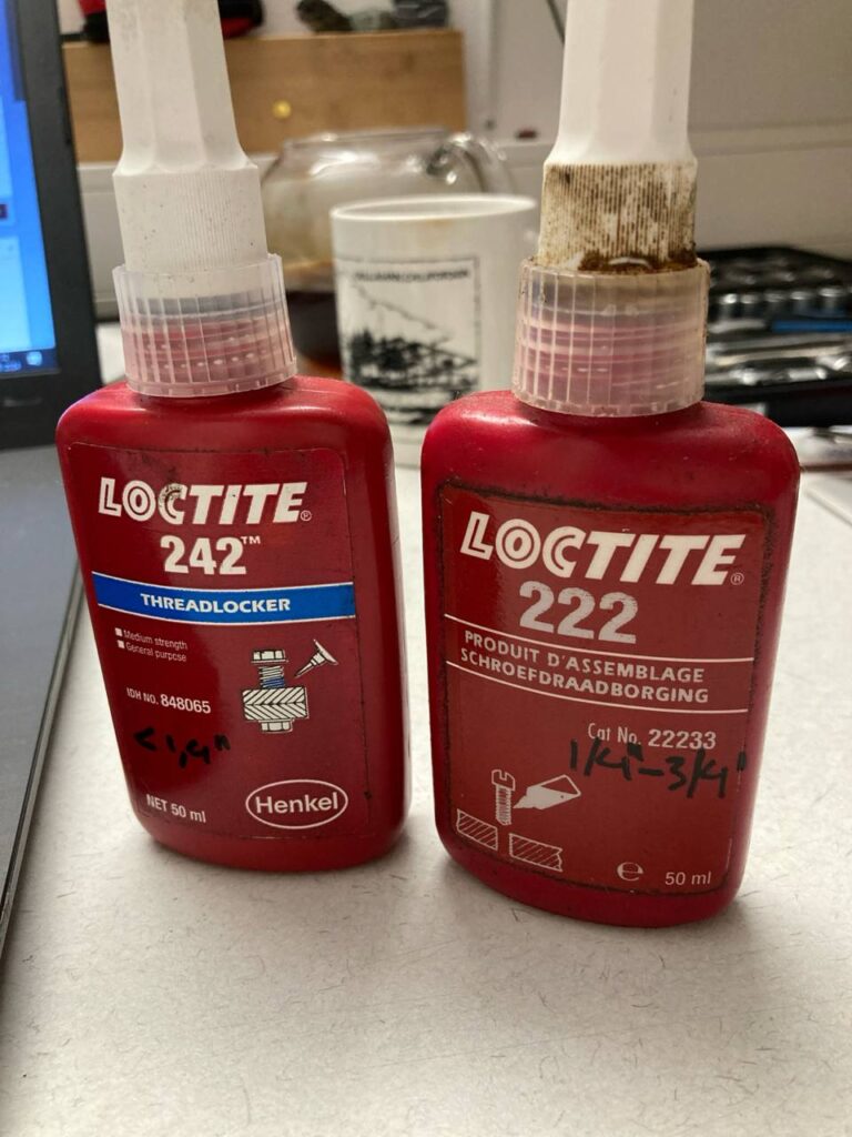 Loctite 242 and 222, what’s the difference? – Fox’s Projects